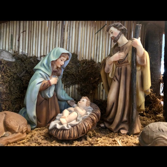 Holiday | Baby Jesus Manger Scene With Wise Men And Sheep | Poshmark
